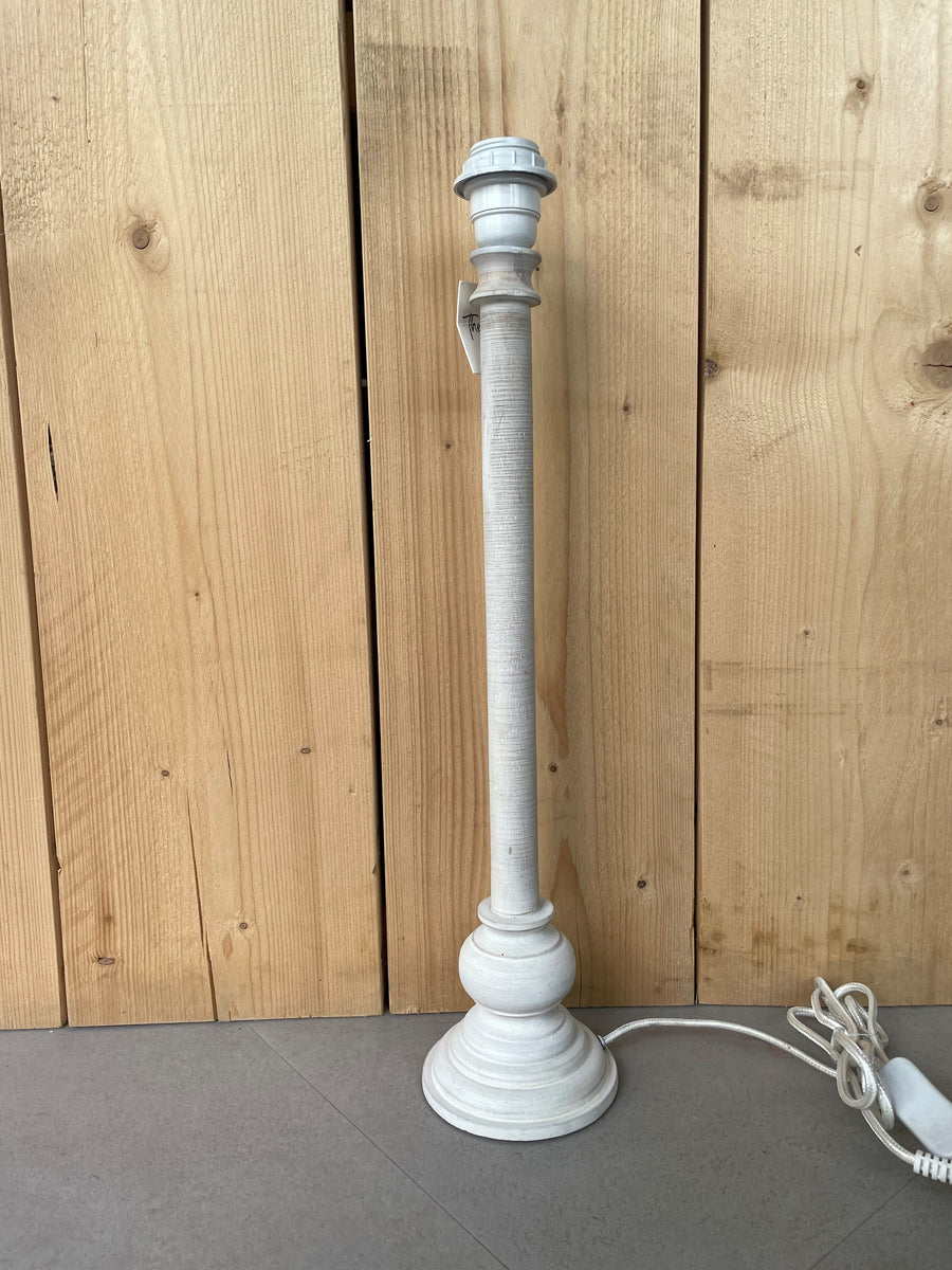 White Washed Mango Wood Table Lamp Base – Rabuf Ltd